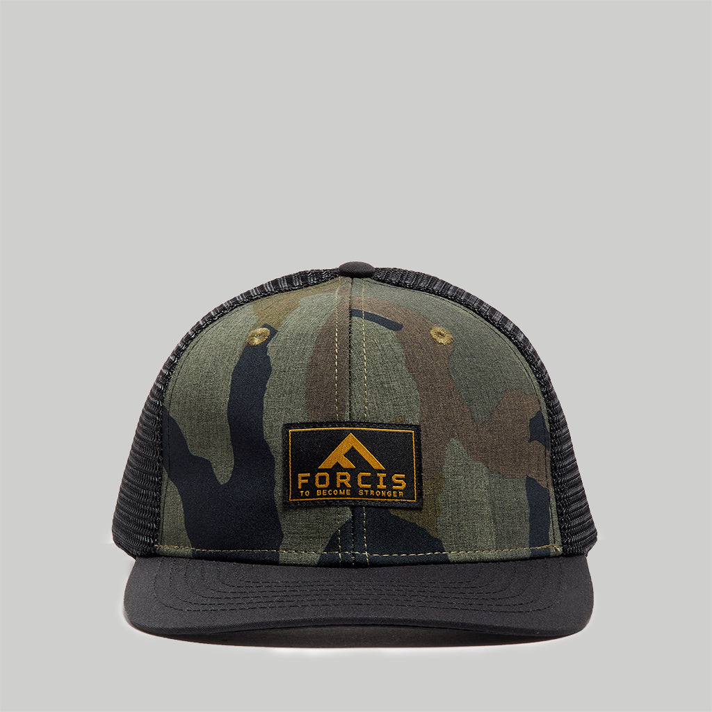 Forcis Standard Issue Trucker Hat in Camo Black